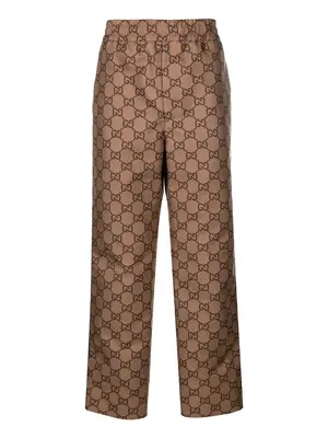 Gucci Gg Ripstop Cropped Trousers - Brown
