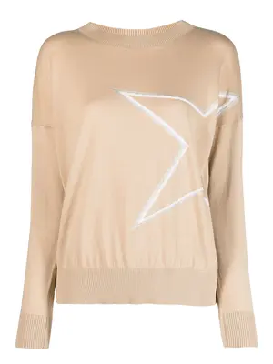 Lorena Antoniazzi Star-appliqué Jumper - Brown