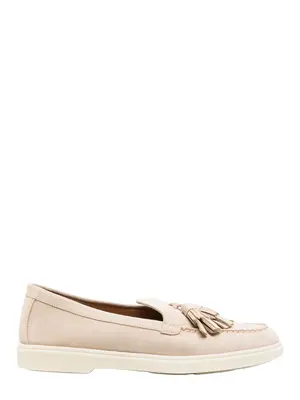 Santoni Tassel-detail Suede Loafers - Neutrals