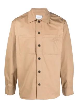 Maison Kitsuné Button-up Shirt Jacket - Brown