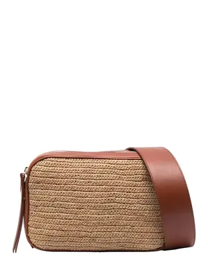 IBELIV Alefa Raffia-design Crossbody Bag - Brown