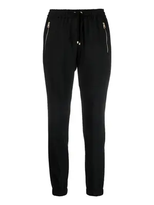 Lorena Antoniazzi Virgin Wool-blend Track Pants - Black