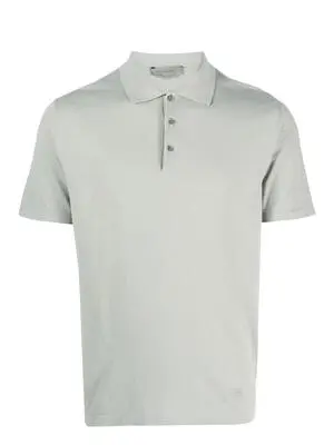 Corneliani Short-sleeve Cotton Polo Shirt - Grey