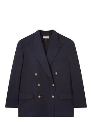Stella McCartney Oversized Double-breasted Blazer - Ink