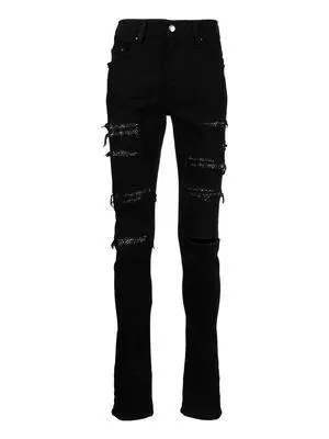 Amiri Thrasher Crystal-embellished Jeans - Black