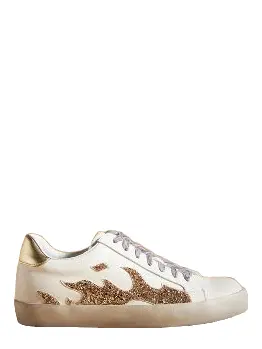 BIBI LOU Gamin Lace Up Sneakers Gold