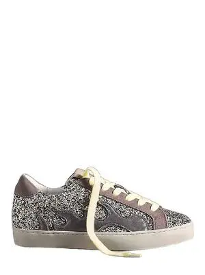 BIBI LOU Gamin Lace Up Sneakers Lila Glitter