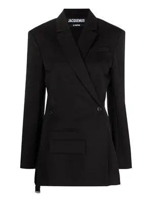 Jacquemus La Veste Tibau Double-breasted Blazer - Black