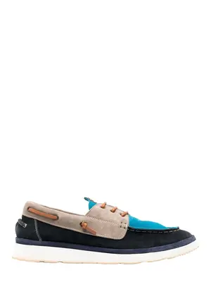 Moma Suede Boat Shoes - Blue