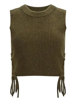 Altuzarra Amani Knitted Crop Top - Green