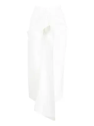 Maticevski Draped-detail Midi Skirt - White
