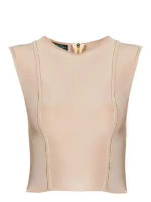 HERVE L. LEROUX Bandage Cropped Top - Neutrals