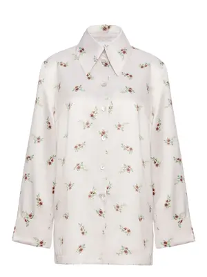 SLEEPER Sleeper Blossom-Print Shirt