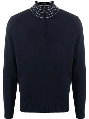Orlebar Brown Lennard High-neck Jumper - Blue