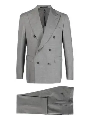 Tagliatore Grid Pattern Suit - Grey