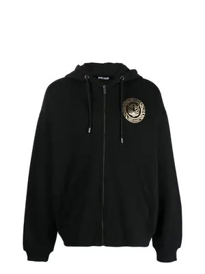 Just Cavalli Logo-print Hoodie - Black