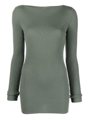 Rick Owens Cut-out-back Cashmere Sweatshirt - Grey