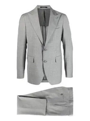 Tagliatore Single Breasted Virgin Wool Suit - Grey