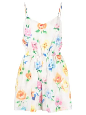 Moschino Floral-print Mini Dress - White