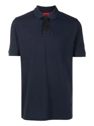 BOSS Logo-print Cotton Polo Shirt - Blue