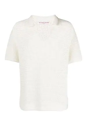 Orlebar Brown Batten Crochet Polo Shirt - Neutrals