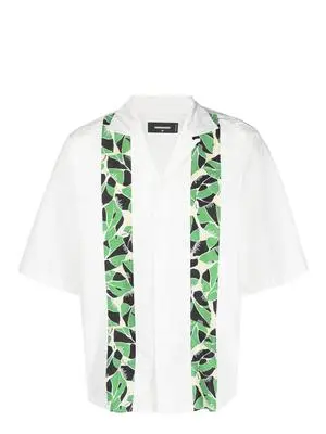 Dsquared2 Leaf-print Short-sleeve Shirt - White