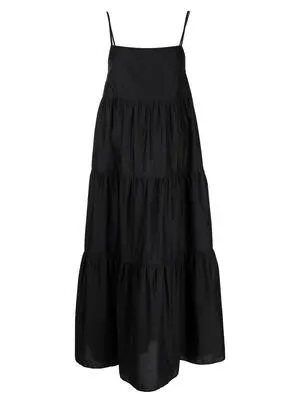 Matteau Tiered-design Midi Dress - Black