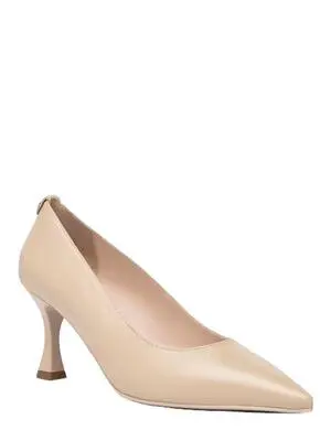 NEROGIARDINI NeroGiardini Pointed-Toe Leather Pumps Linen