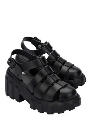Melissa Megan Platform Fisherman Sandal - Black