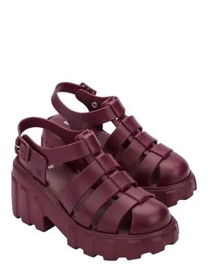 Melissa Melissa Megan Platform Fisherman Sandal Red