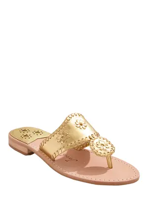 Jack Rogers Jack Rogers Jacks Flat Sandal Gold/ Gold