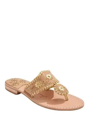 Jack Rogers Jack Rogers Jacks Flat Sandal Natural Cork/gold