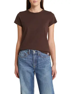 Rag & Bone Rag & Bone Slub Organic Pima Cotton T-Shirt Brown