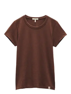 Rag & Bone Rag & Bone Slub Organic Pima Cotton T-Shirt Choc
