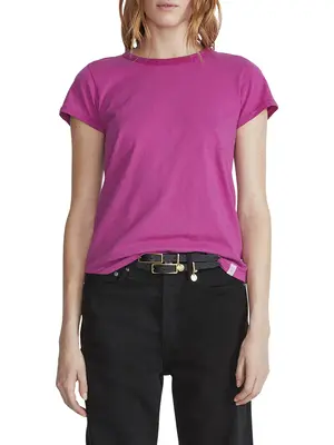 Rag & Bone Rag & Bone Slub Organic Pima Cotton T-Shirt Fuchsia