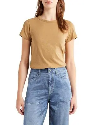 Rag & Bone Slub Organic Pima Cotton T-shirt - Khaki