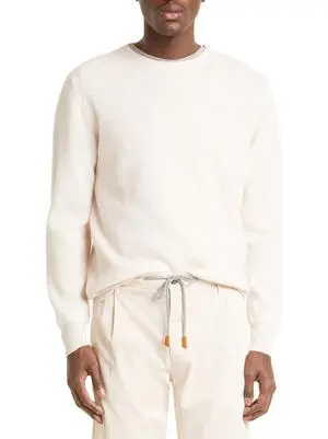 Eleventy Fine Gauge Cashmere Crewneck Sweater - Pink