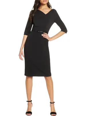 Black Halo Jackie O Sheath Dress - Black