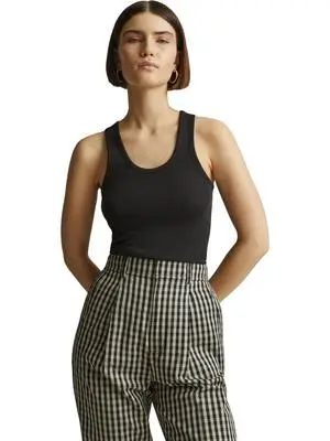 Everlane Luxe Rib Tank Top - Black