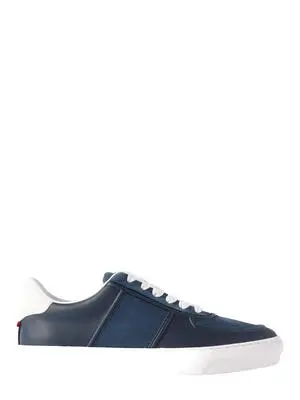 Moncler Neue York Leather And Suede Sneakers - Blue