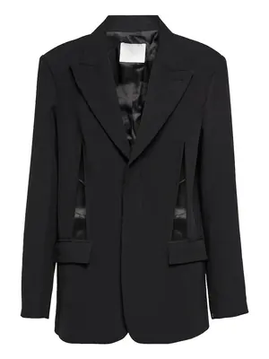 DION LEE Cutout Blazer - Black