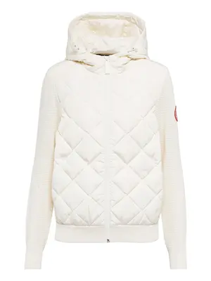 Canada Goose Hybridge® Down-paneled Wool Hoodie - White