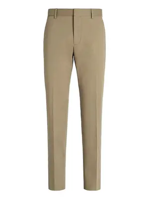 Zegna Tailored Cotton Trousers - Brown