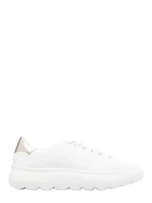 Geox Spherica Leather Sneakers - White