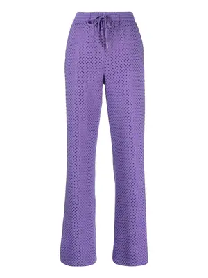 P.a.r.o.s.h Mesh-design Trousers - Purple