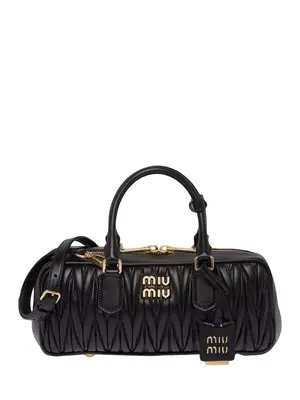 Miu Miu Matelassé Crossbody Bag - Black