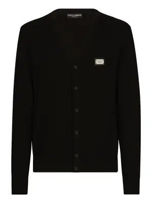Dolce & Gabbana Logo-tag Cardigan - Black