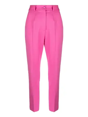 Dolce & Gabbana High-waisted Tapered Trousers - Pink