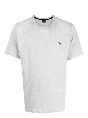 Paul Smith Zebra Embroidered-logo T-shirt - Grey