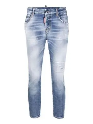 Dsquared2 Distressed-effect Cropped Jeans - Blue